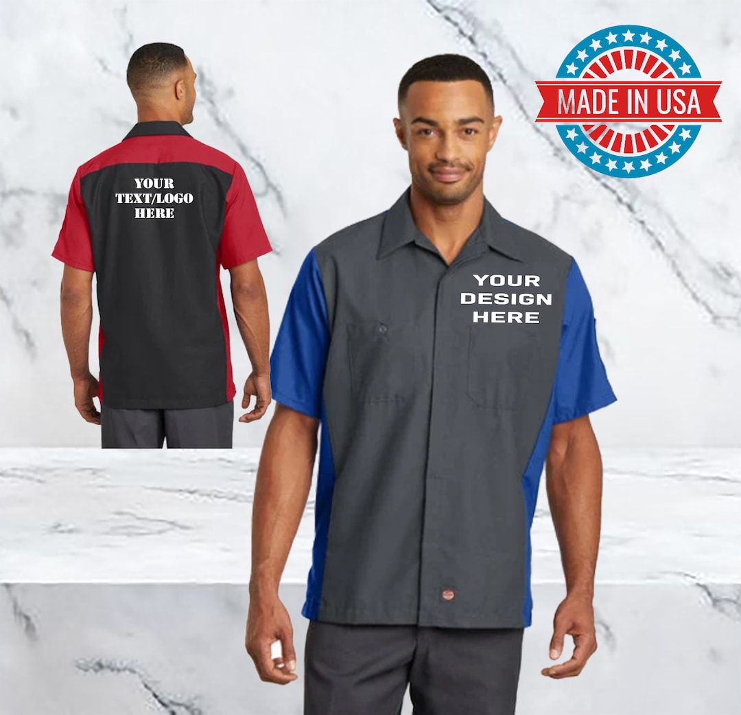 Custom Short Sleeve Ripstop Crew Shirt / Custom Crew Shirt / Machanic ...