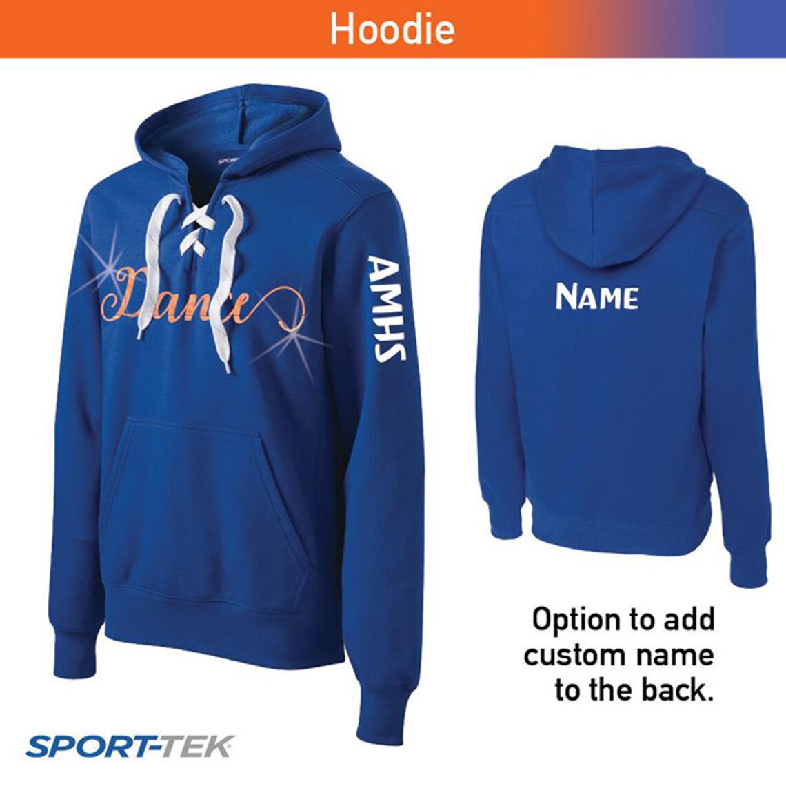 CUSTOM Lace up Pullover Hooded Sweatshirt / Print/ Embroidery / Custom ...