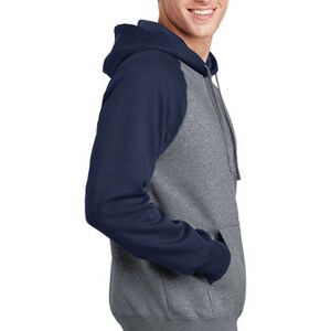 Custom Printed Raglan Colorblock Pullover Hooded Sweatshirt / | Etsy