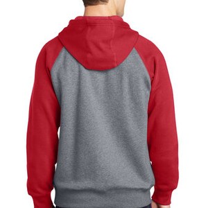 Custom Printed Raglan Colorblock Pullover Hooded Sweatshirt / Add Your ...