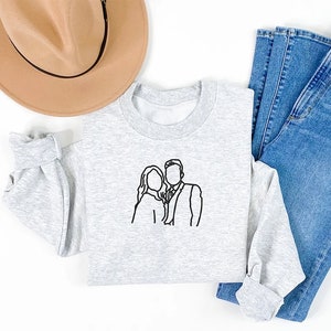 Custom Portrait From Photo, Outline Photo Sweatshirt, Custom Sweater ...