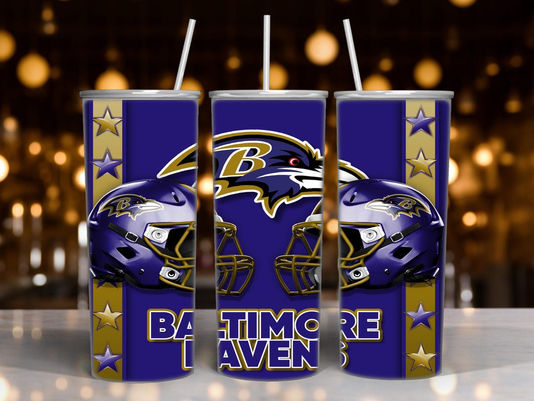 Baltimore Ravens Themed Drink Tumbler - 20 Ounce - Etsy