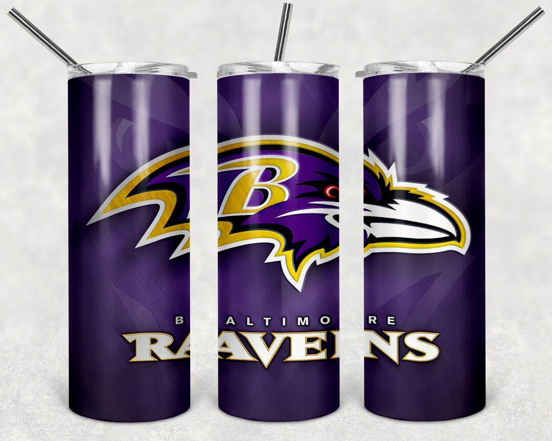 Baltimore Ravens Themed Drink Tumbler 20 Ounce - Etsy