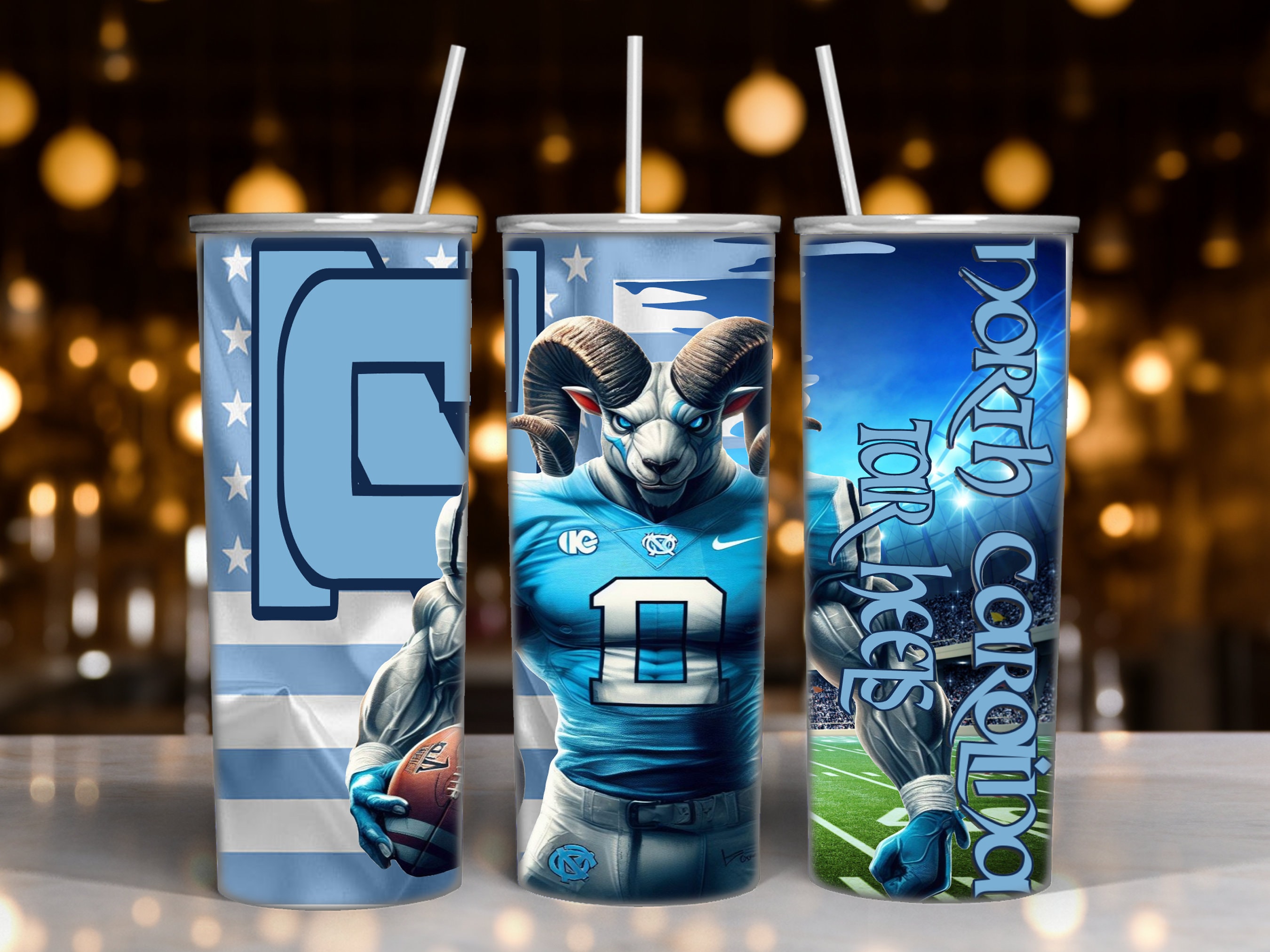 College UNC Tarheels Sublimation Tumbler 20 Oz. - Etsy