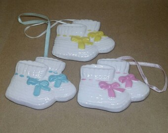 Ceramic baby booties | Etsy