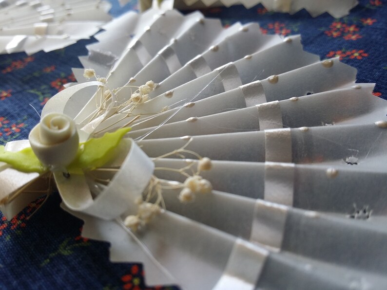 Vintage Paper Fans Party Favors Retro Mini Fan White - Etsy