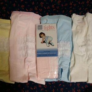 Vintage Goldbug Rhumba Style Tights for Girls, Ruffle Tights Size 9-18 ...