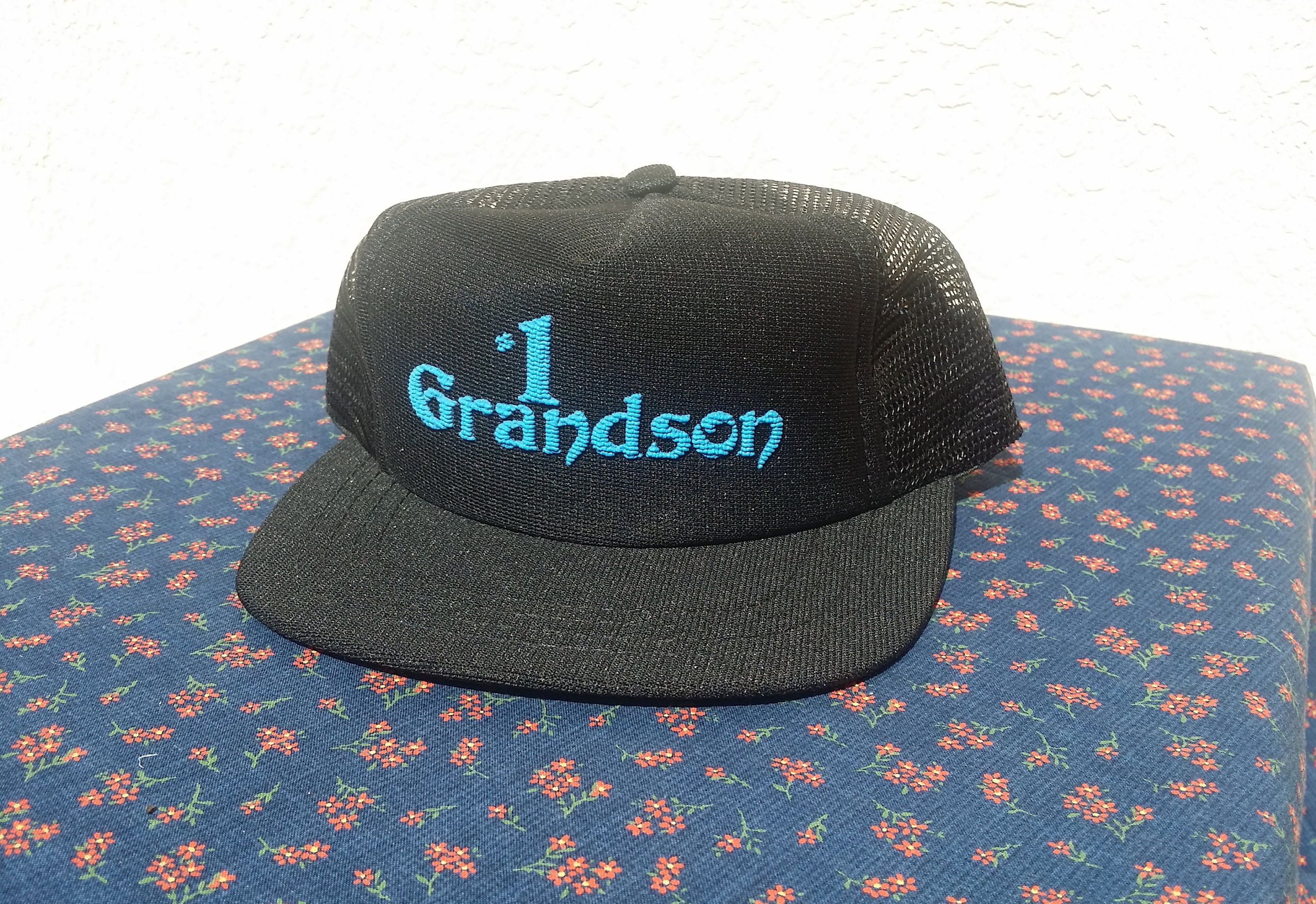 Grandson Baseball Cap, #1 Grandson Vintage Kids Cap, Child Size Cap ...