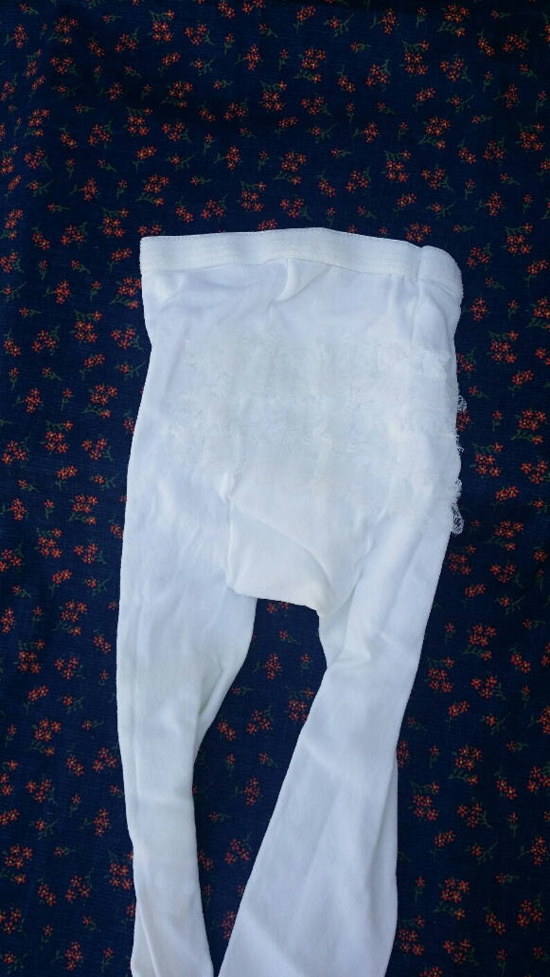 Vintage Rhumba Tights for Girls, White Tights Size 1 - 3, Vintage Grow ...