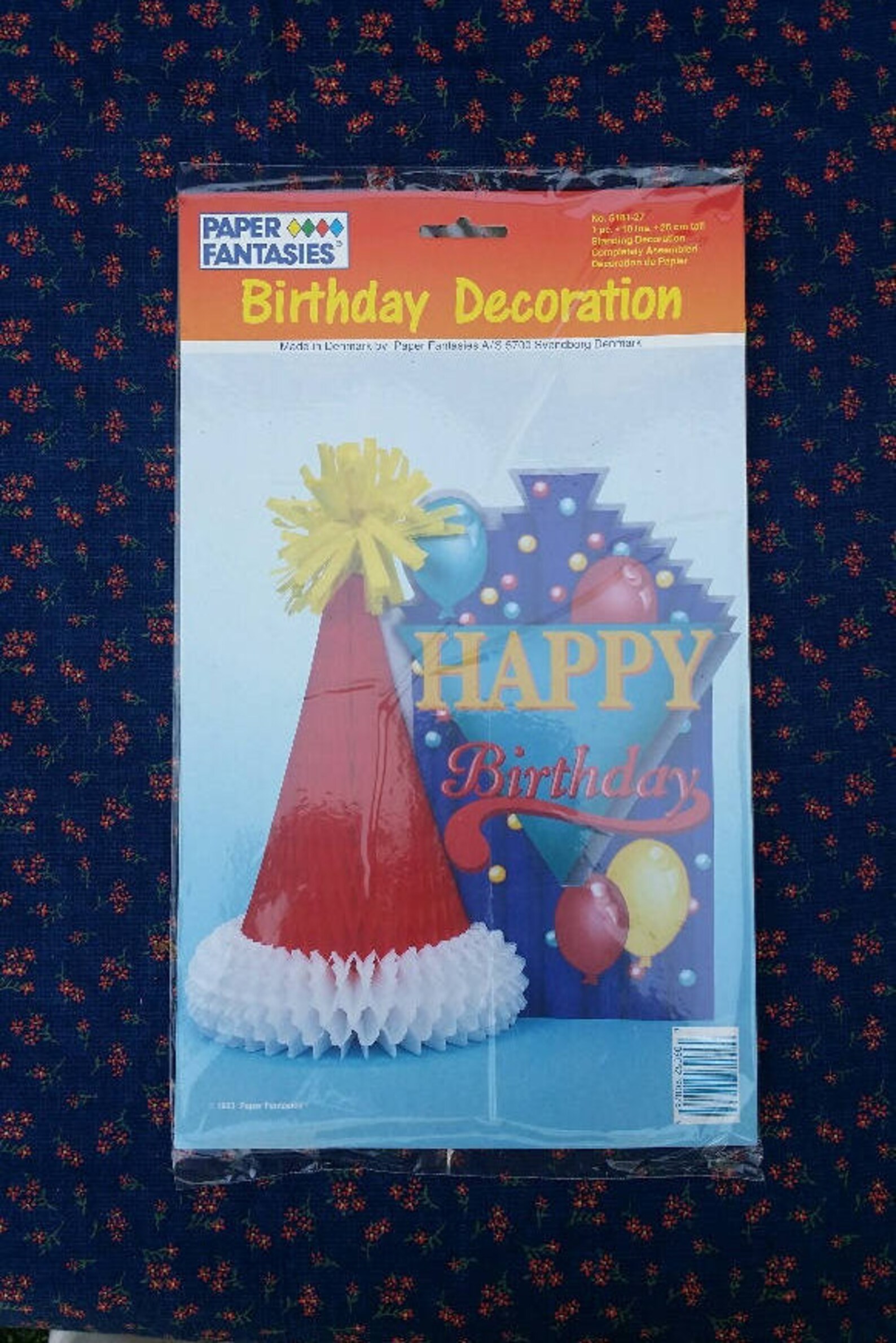 Vintage Happy Birthday Red Hat Table Decoration Honeycomb Red - Etsy