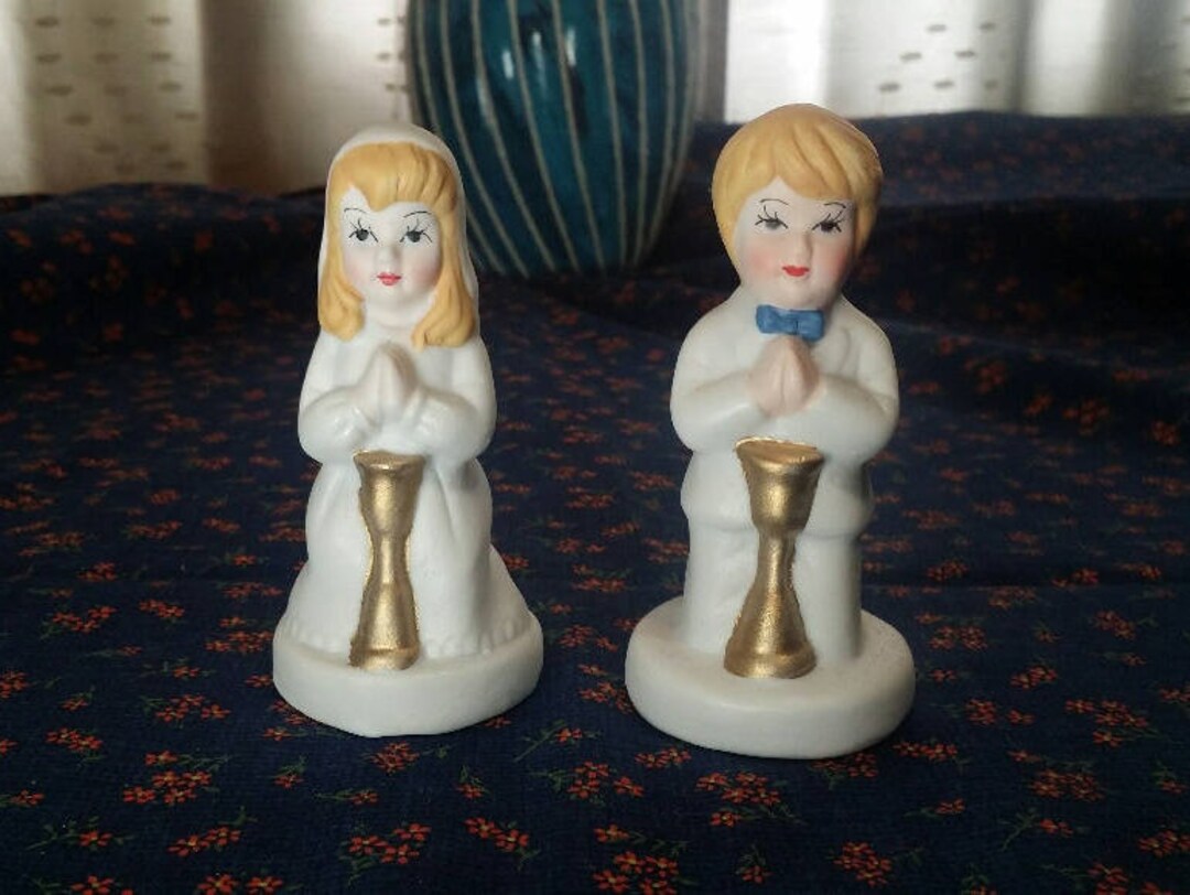 Vintage First Communion Boy or Girl Figurine W Chalice,ceramic Praying ...