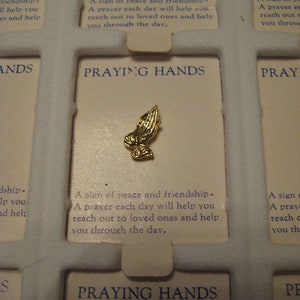 Vintage Praying Hands Pin, Gold Praying Hands Pins, Healing Gift ...
