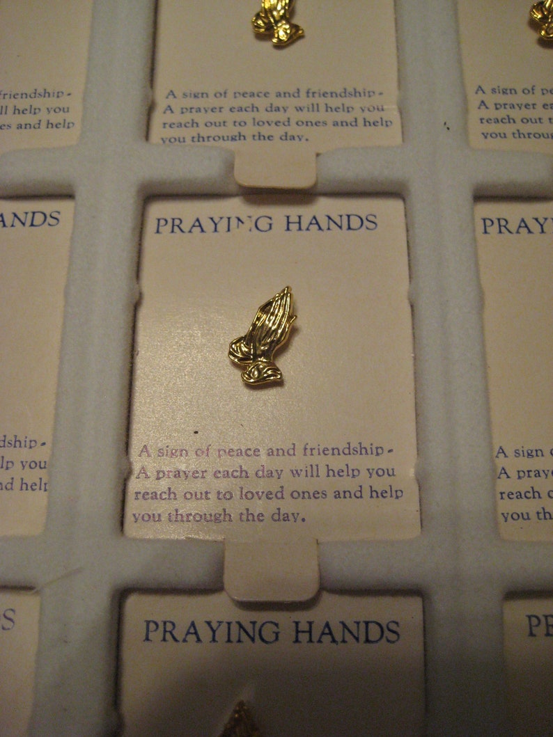 Vintage Praying Hands Pin Gold Praying Hands Pins Healing | Etsy