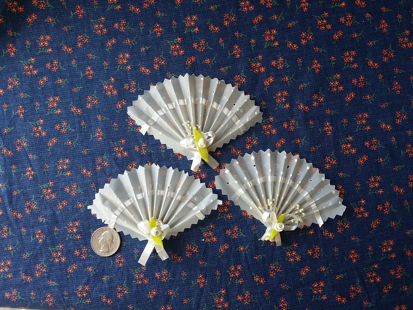 Vintage Paper Fans Party Favors Retro Mini Fan White | Etsy