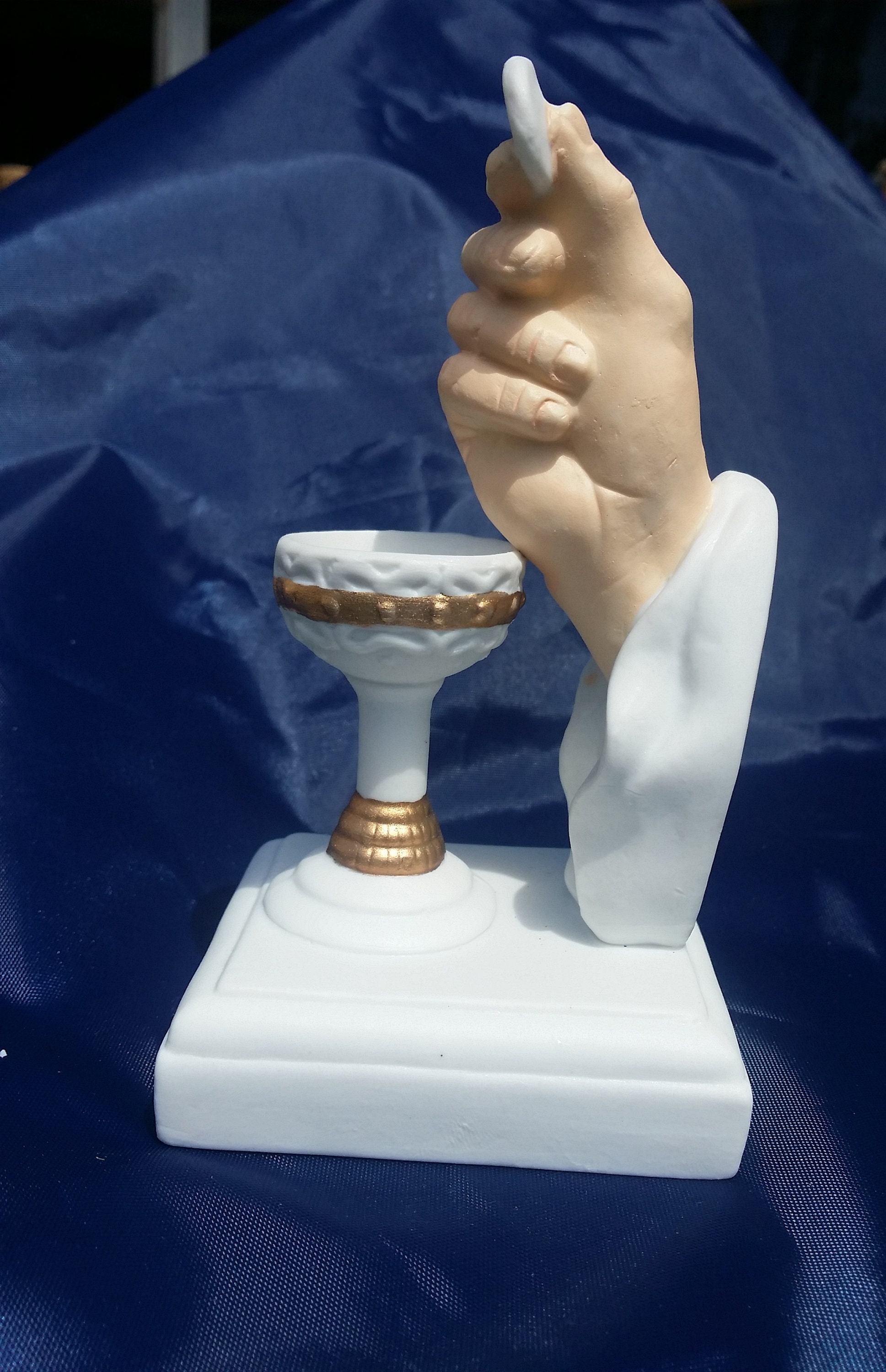 Hand With Eucharist and Chalice Ceramic Figurine Communion - Etsy Australia