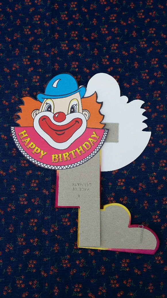 Vintage Happy Birthday Clown Table Decoration Honeycomb Red | Etsy