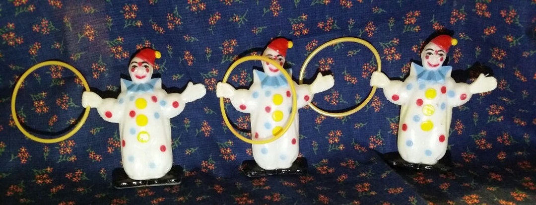 12 Piece Clowns W Hoop, Retro Clown Cake Topper & Picks,unique Party ...