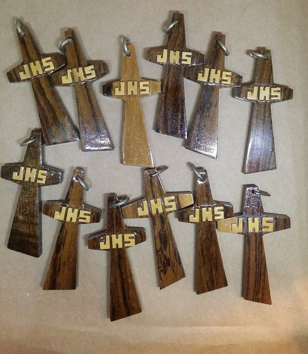 1 JHS Wood Crosses, Assorted Light to Mid Brown Wood Cross, Rustic ...