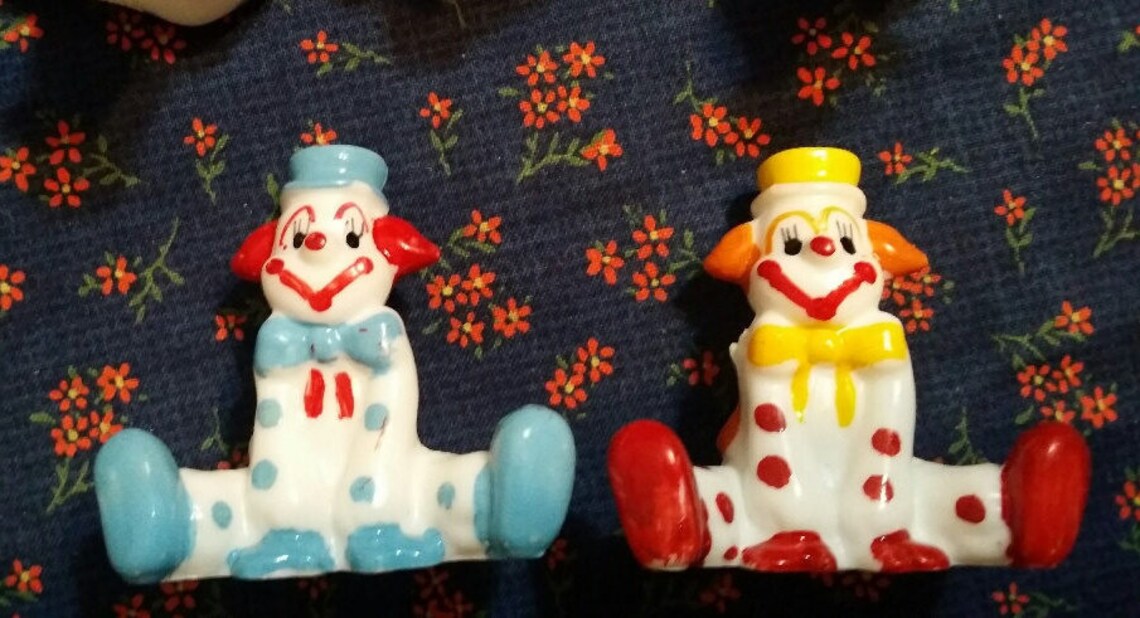 12 Piece Vintage Sitting Clowns Retro Clown Cake Topper & | Etsy