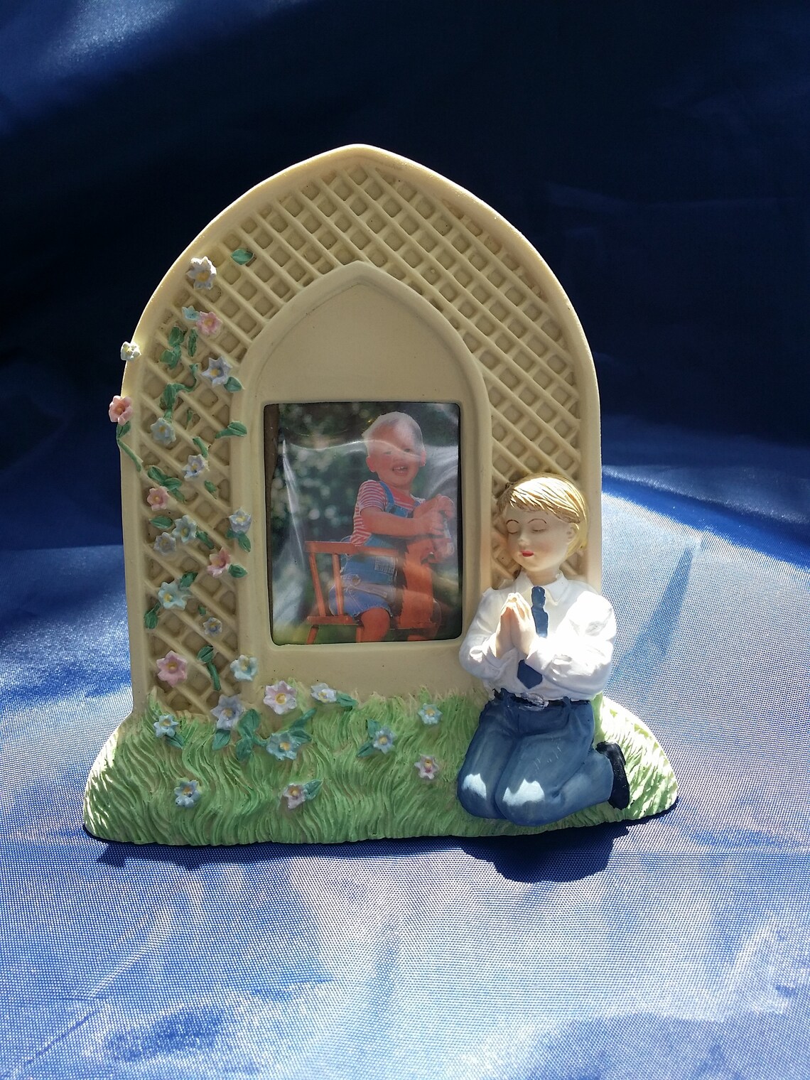 First Communion Frame for Boy With Flower,resin Frame, First Communion ...
