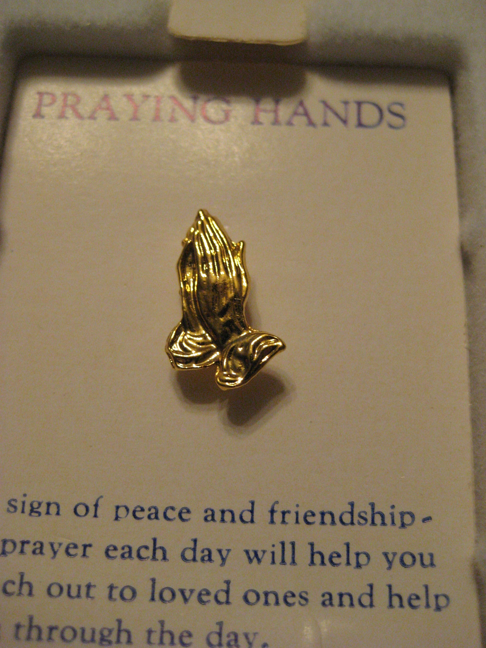 Vintage Praying Hands Pin Gold Praying Hands Pins Healing - Etsy
