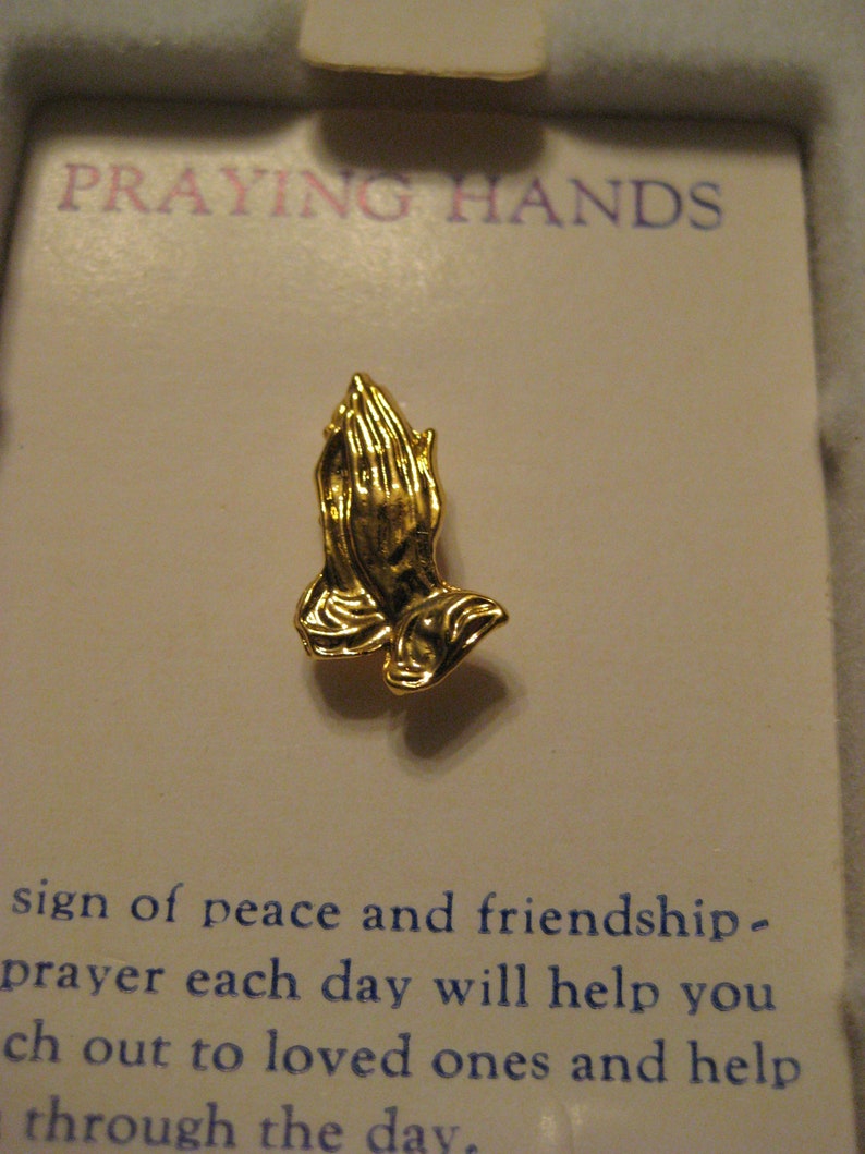 Vintage Praying Hands Pin Gold Praying Hands Pins Healing - Etsy