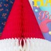 Vintage Happy Birthday Red Hat Table Decoration, Honeycomb Red Paper ...