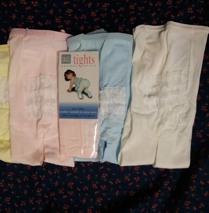 Vintage Goldbug Rhumba Style Tights for Girls Ruffle Tights | Etsy