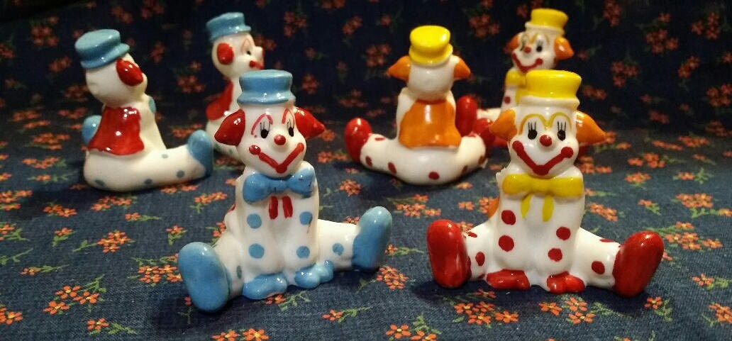 12 Piece Vintage Sitting Clowns Retro Clown Cake Topper & | Etsy