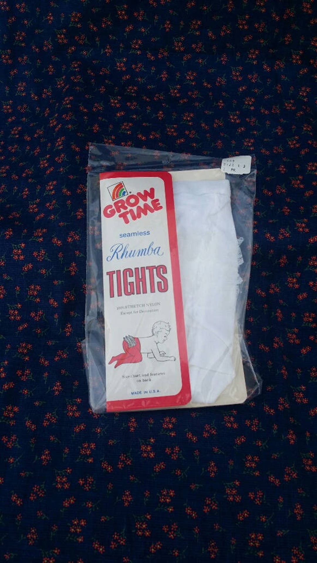 Vintage Rhumba Tights for Girls, White Tights Size 1 - 3, Vintage Grow ...
