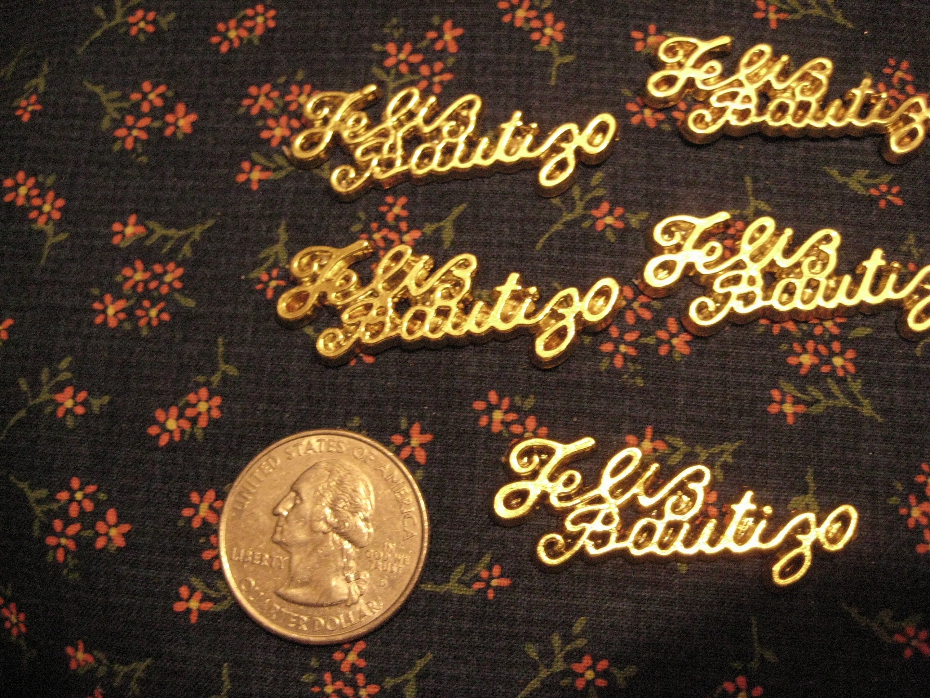 Feliz Bautizo Cursive Party Favors, Baptism Centerpiece, Decorations ...