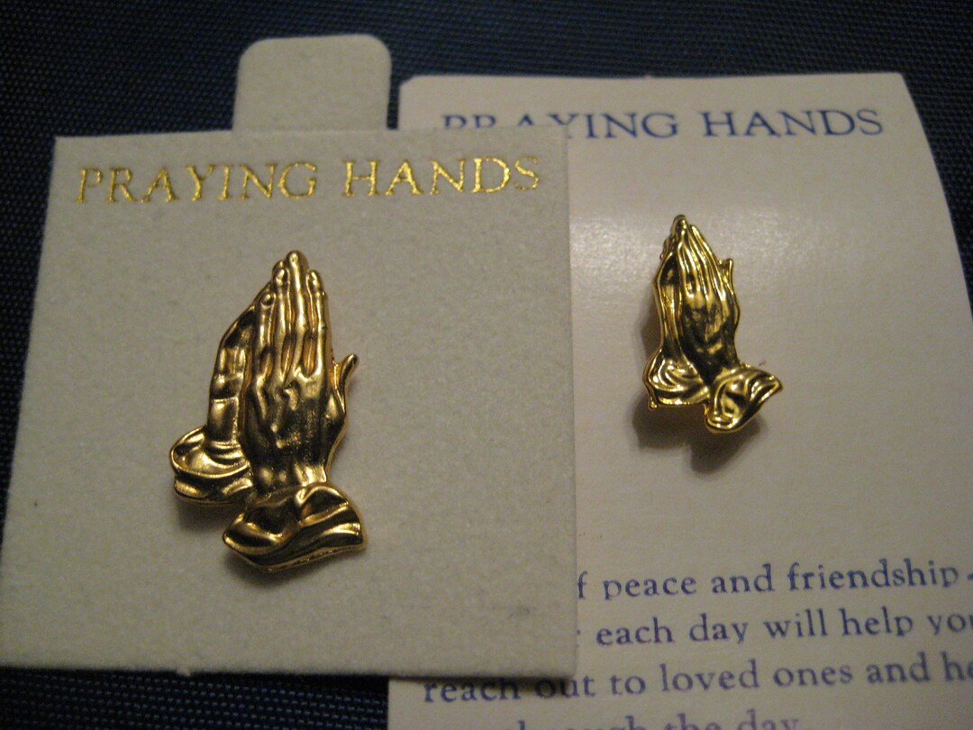 Vintage Praying Hands Pin, Gold Praying Hands Pins, Healing Gift ...