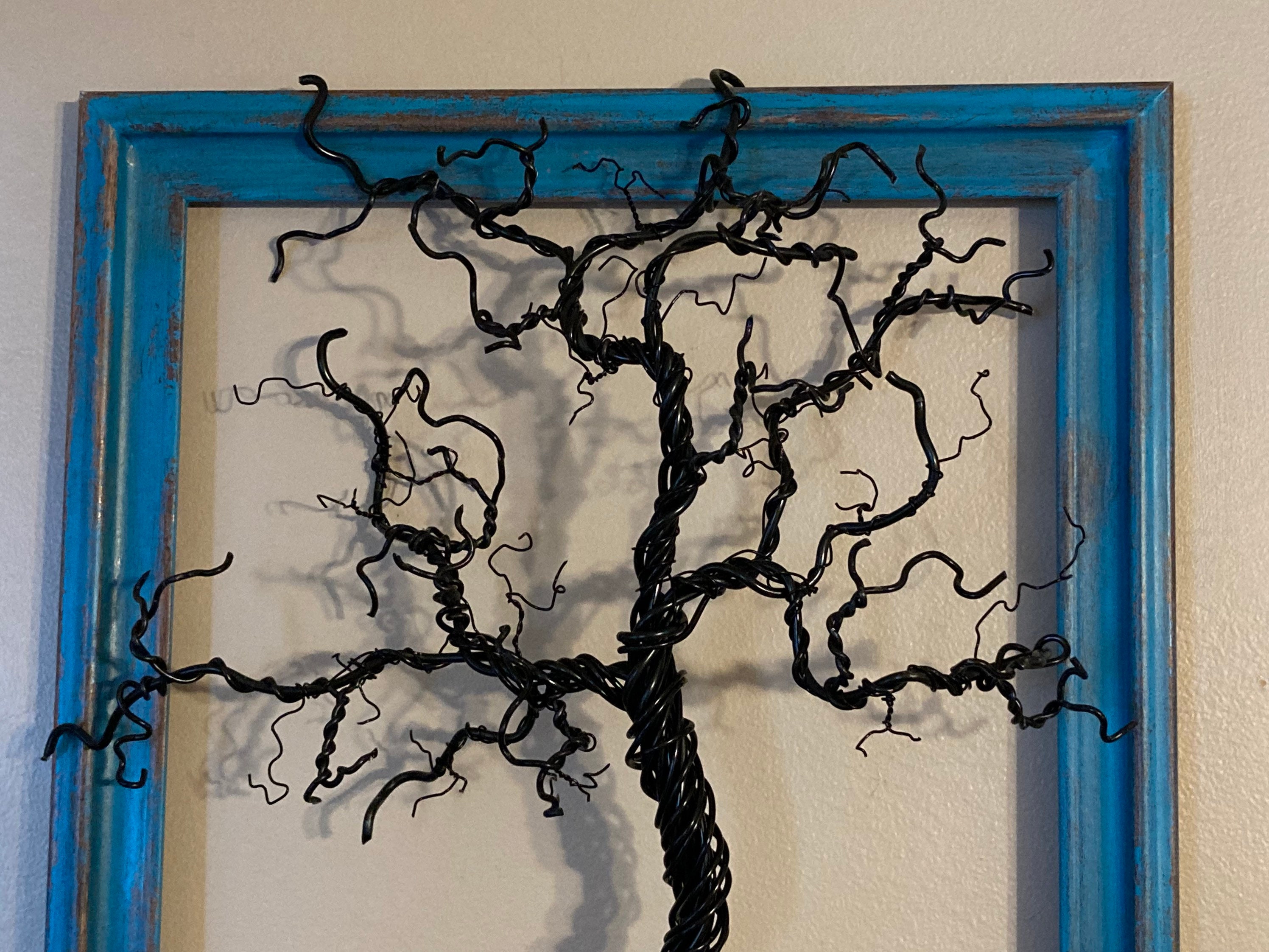 Framed Wire Tree Tree Wall Art Wire Tree Sculpture Home | Etsy