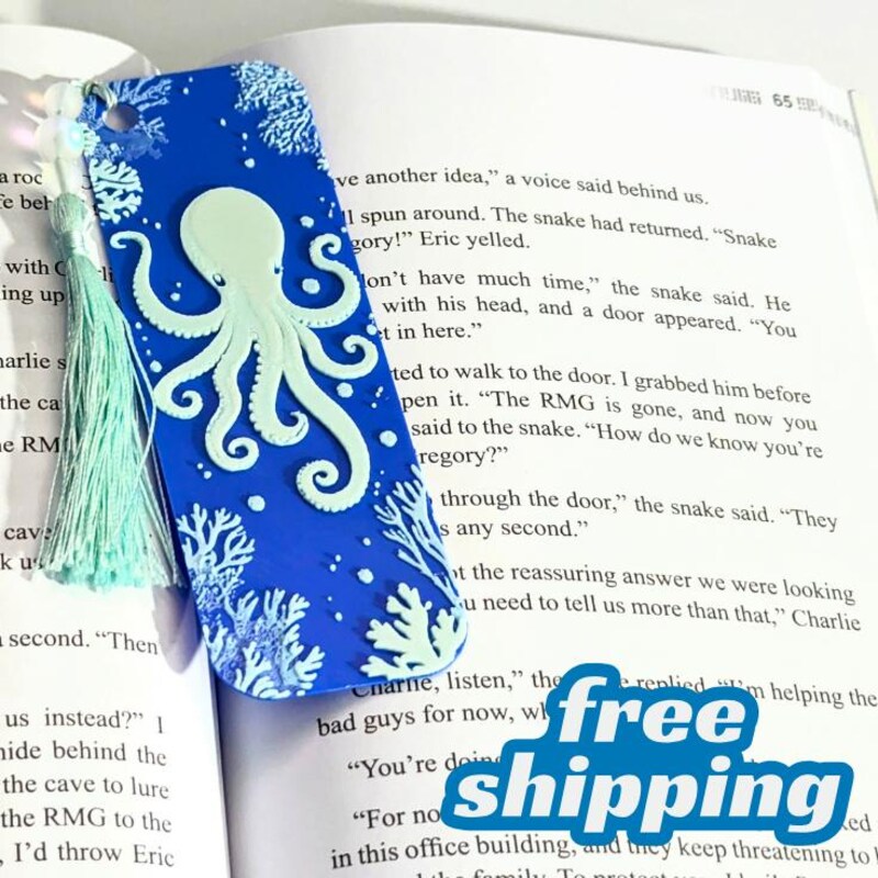 Octopus Bookmark - Etsy