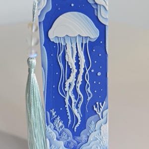 Jellyfish Bookmark With Tassel, Aesthetic Bookmark Gift, 3D Printed ...