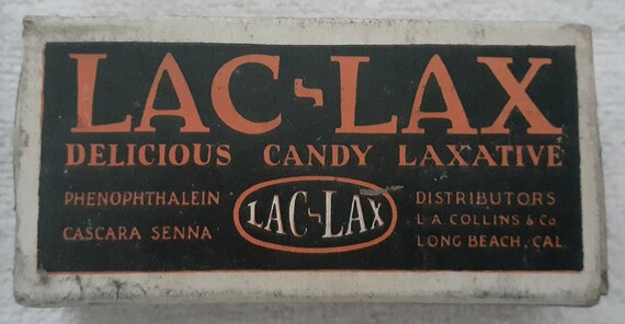 Lac Lax Candy Laxative Vintage Box - Etsy