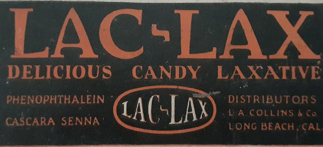 Lac Lax Candy Laxative Vintage Box - Etsy