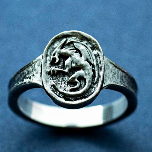 Chinese Dragon Ring for Unisex Made of Sterling Silver 925 | Etsy