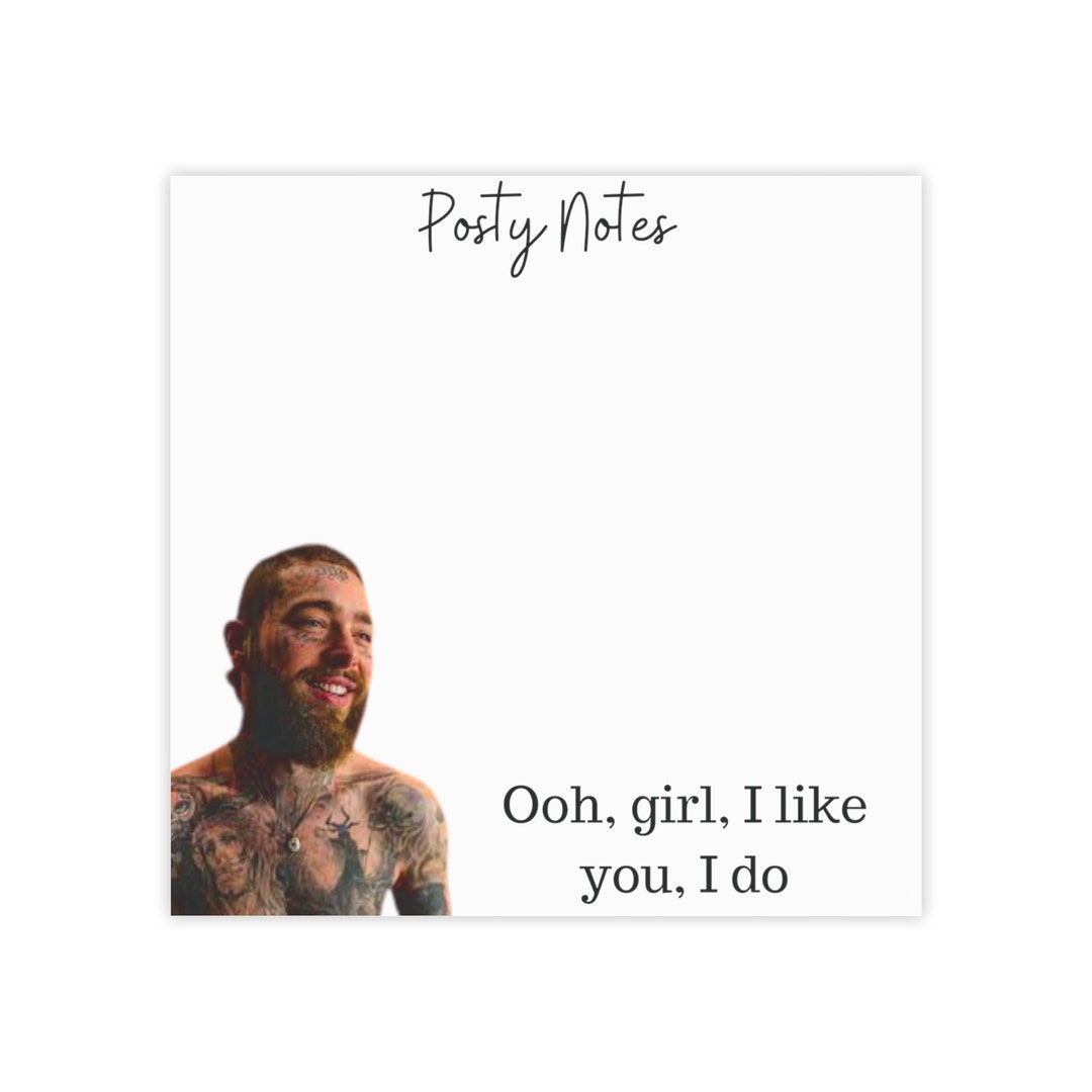 Posty Notes Pop Culture Notepad Funny Friend Gift Song Lyrics Funny ...