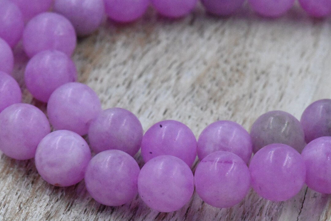 TWO 14.9" Strands Jade Medium Orchid 8mm, 8mm Jade,mountain Jade,candy ...
