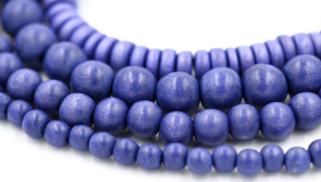 Royal Purple Wood Beads 6mm, 8mm, 10mm, 8x5mm, TWO Strands - Etsy