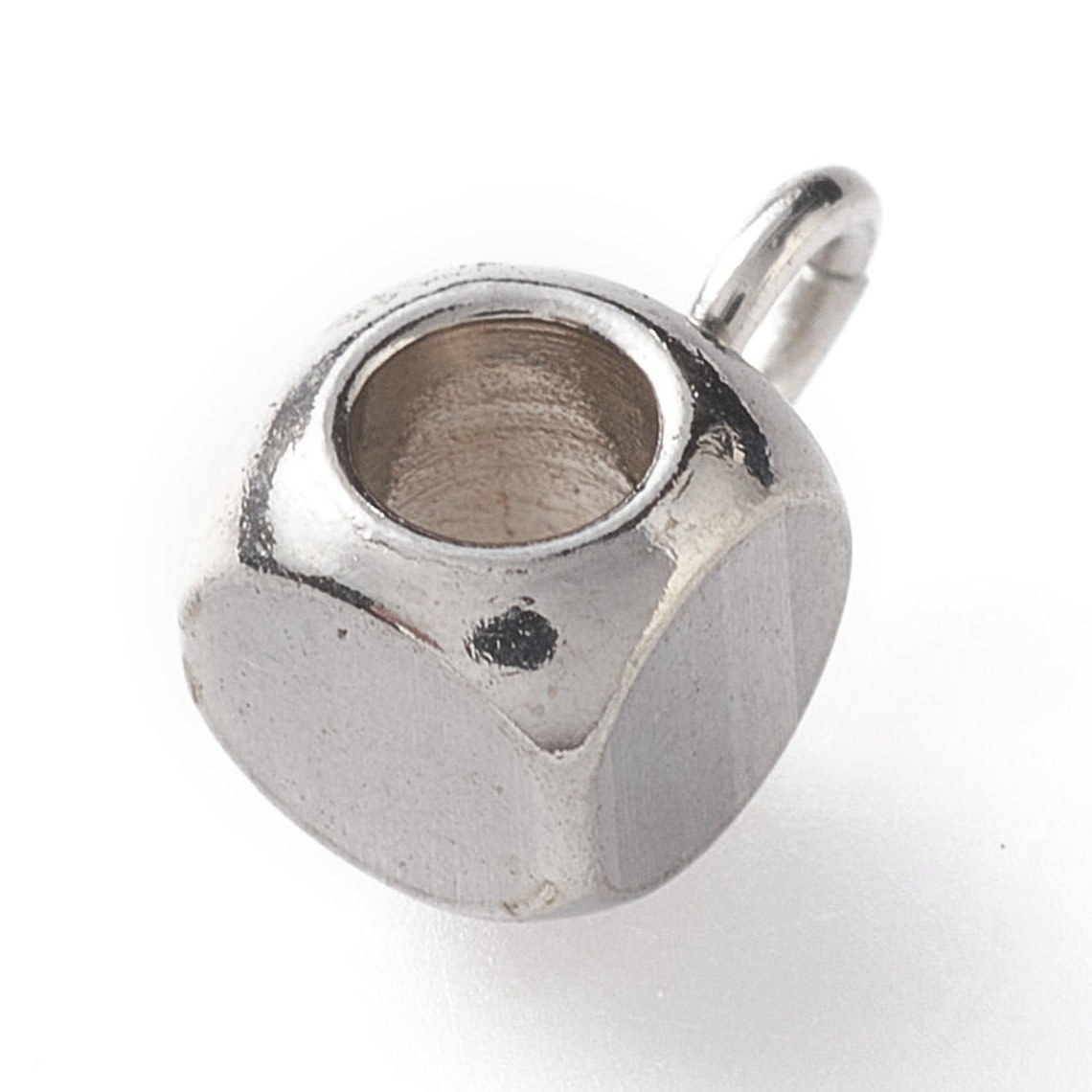 304 Stainless Steel Electroplated Cube Hanger for Charms, 20pc - Etsy