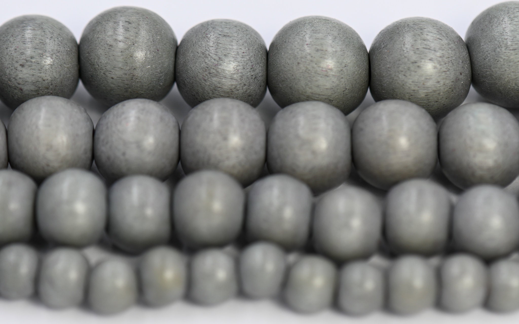 Grey Wood Beads 6mm 8mm 10mm 12mm 16mm 20mm Round, Bicone or Rondelle ...