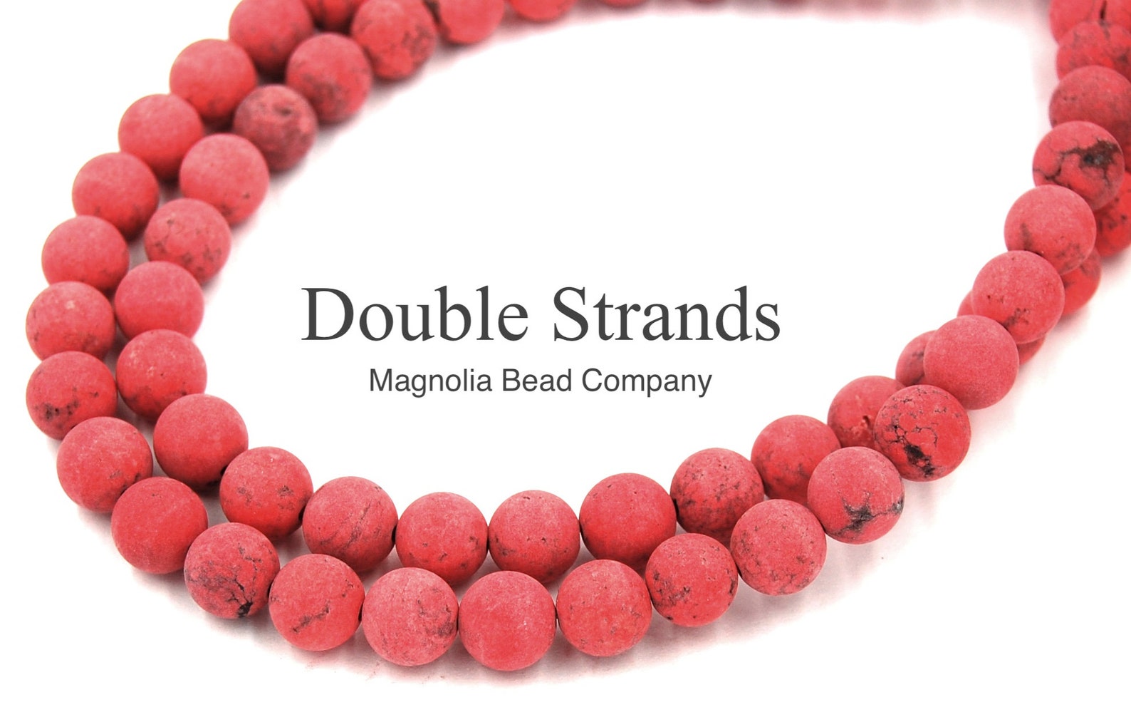 Two 15.5 Strands Frosted Red Magnesite Beads Matte 8mm - Etsy