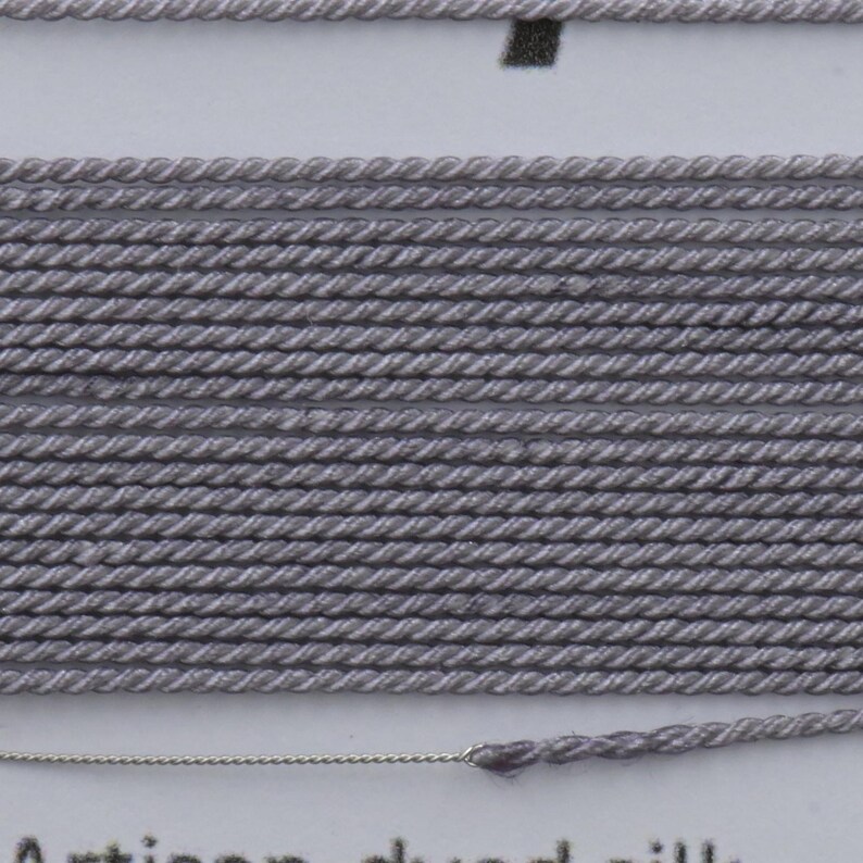 Twilight Mist Griffin Silk Cord – Hand‑dyed Thread for Knotting, Jewelry Making, Pendant ...