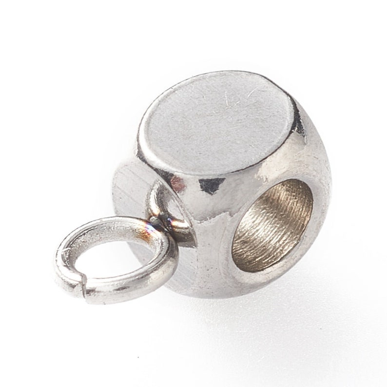304 Stainless Steel Electroplated Cube Hanger for Charms, 20pc - Etsy