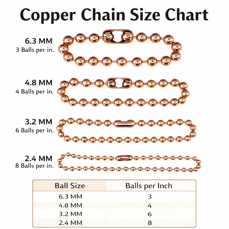 100% Pure Copper Chain Necklace • Usa‑made • Healing Copper Jewelry - Etsy