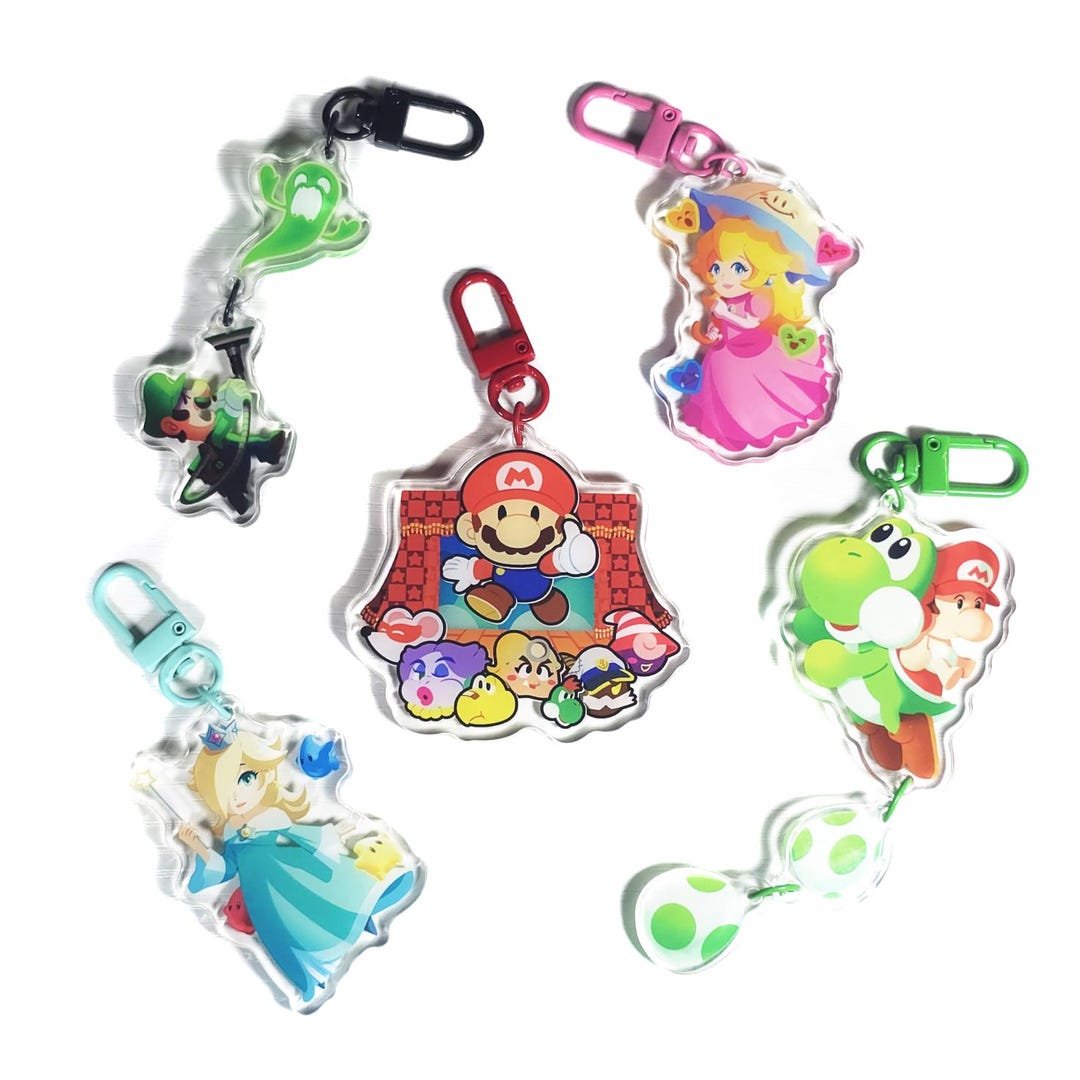 Mario and Friends Acrylic Keychains - Etsy