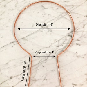 Copper Trellis for Plants, Ring/circle/hoop/round Shape, for Hoyas and ...