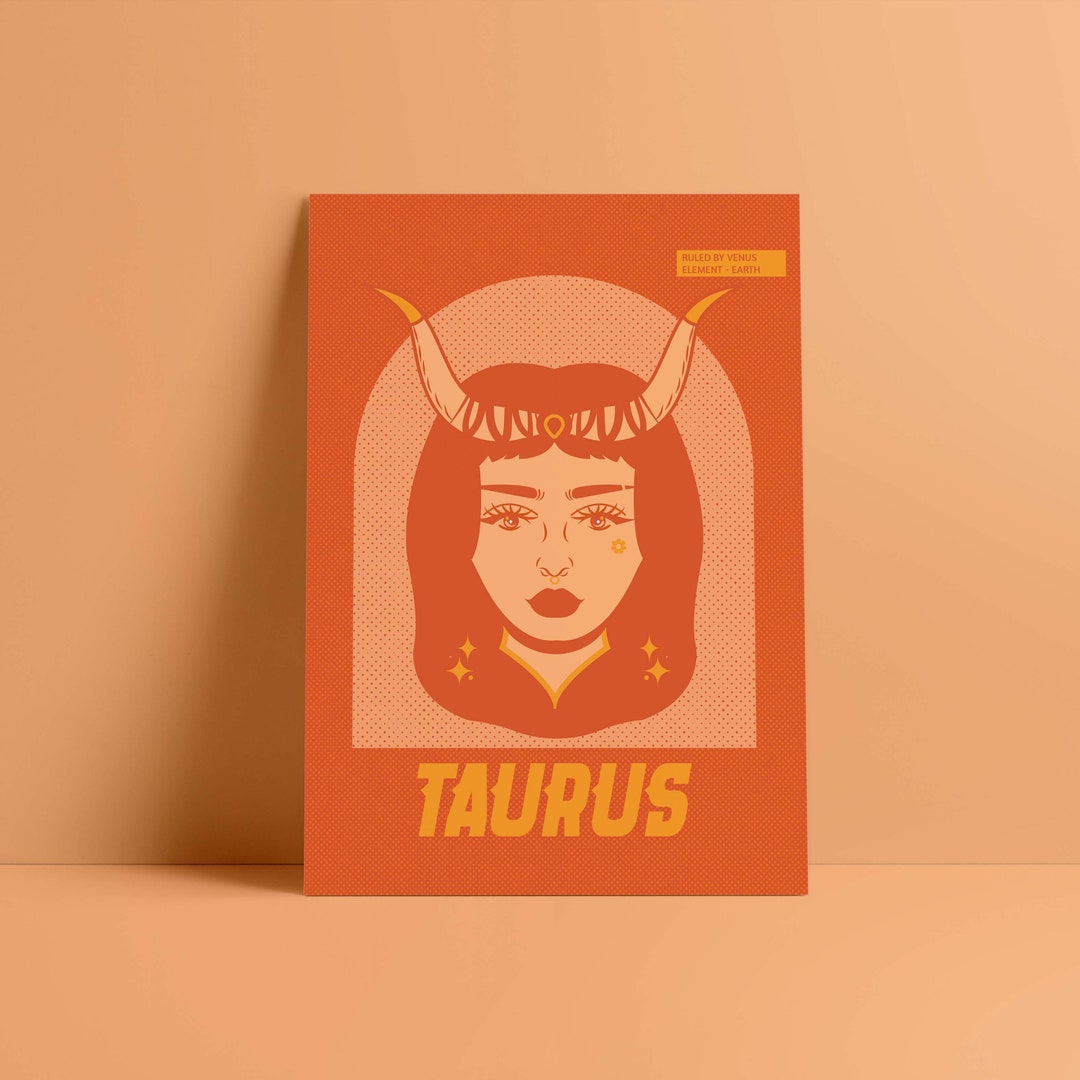 Taurus Gifts - Art Print - Zodiac Gifts - Gift for Friend - Astrology ...